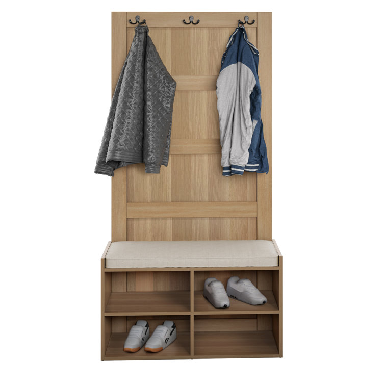 Latitude Run® 34 75 Wide Hall Tree With Bench And Shoe Storage Wayfair